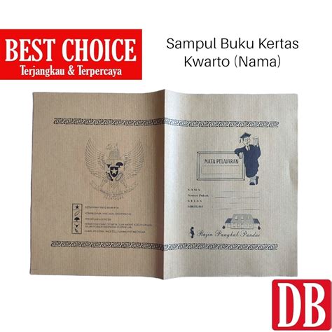 Jual Pcs Sampul Buku Tulis Plastik Kertas Coklat Kwarto Boxy