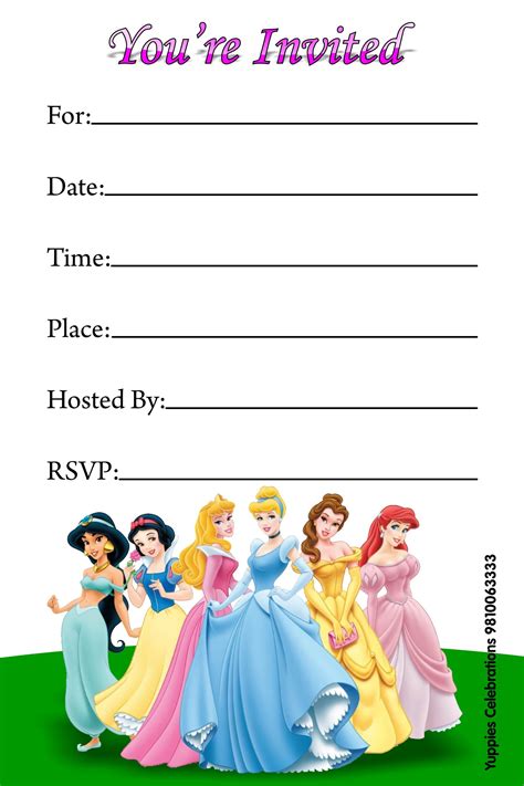 Princess Birthday Invitation Template