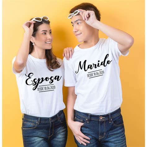 Camisa Camiseta Casal Esposa E Marido Dia Dos Namorados Premium