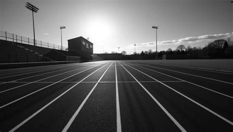 Free Monochrome Racing Lines Image Track Athletics Monochrome