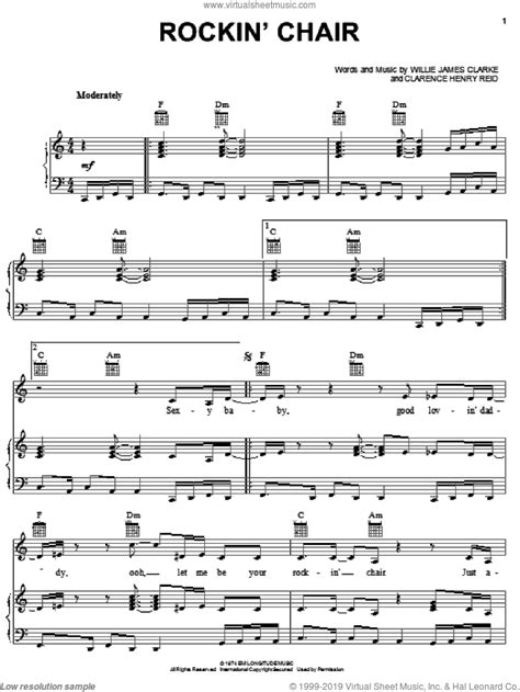 Gwen Mccrae Rockin Chair Sheet Music For Voice Piano Or Guitar