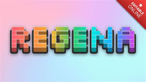 Regena Rainbow Text Effect Generator