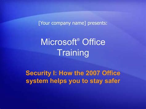 Microsoft® Office Ppt