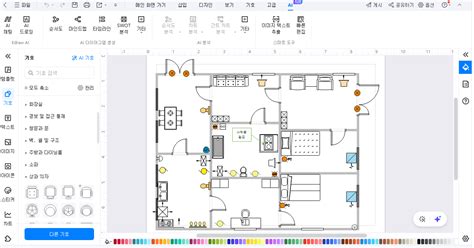 사무실 건물 평면도 판교 테크원알파돔 6 2