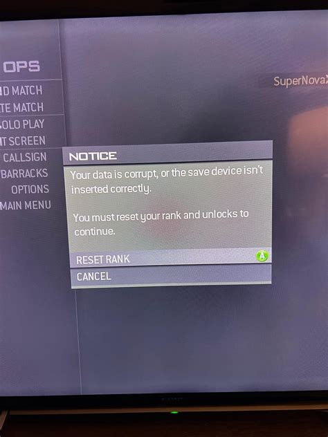Original Mw3 Error R Xboxone