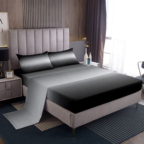 Black And Greyish Ombre Sheets Colorful Gradient Sheet Set Full