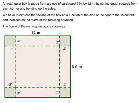Solved A Rectangular Box Is Made From A Piece Of Cardboard 8