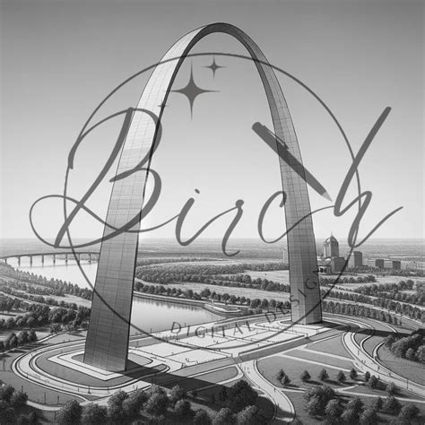 St Louis Arch Engraving Design File Of St Louis Vacation Souvenir For