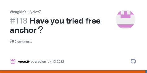 Have You Tried Free Anchor Issue WongKinYiu Yolov GitHub