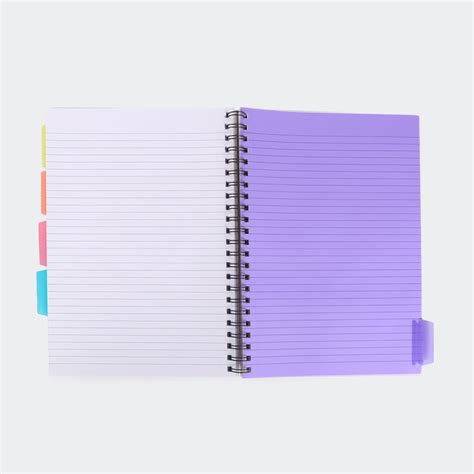 250 Page A4 5 Tab Notebook Black Kmart