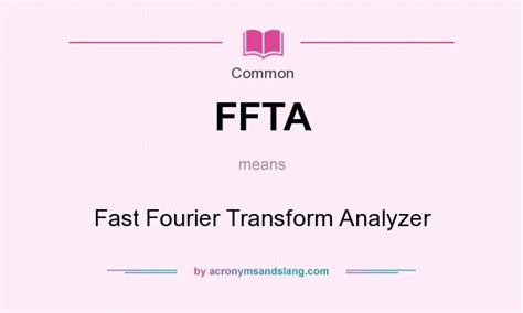 Ffta Fast Fourier Transform Analyzer In Common By