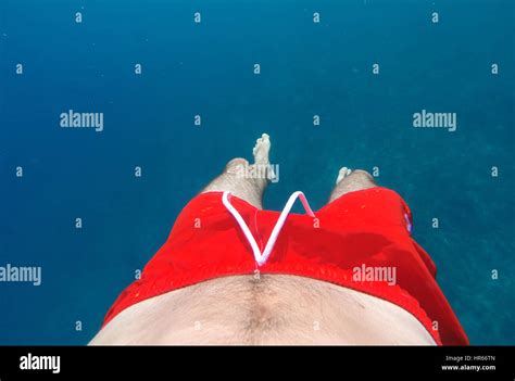 Man Floating In Sea Water Stock Photo Alamy