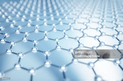 Hexagonal Grid Pattern Of Molecular Structure Of Graphene High Res
