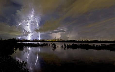Wallpaper Sunlight Landscape Reflection Atmosphere Thunder Cloud