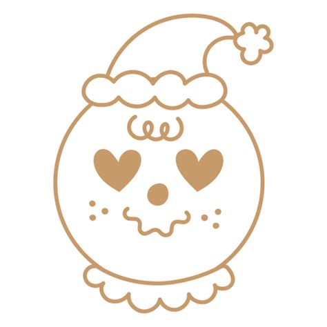Diseño Png Y Svg De Linda Cara De Pan De Jengibre Con Sombrero De