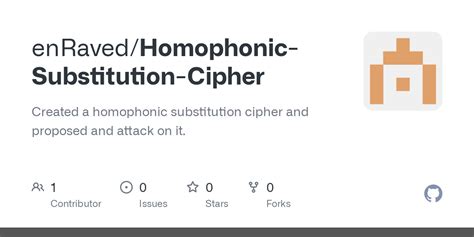 GitHub EnRaved Homophonic Substitution Cipher Created A Homophonic