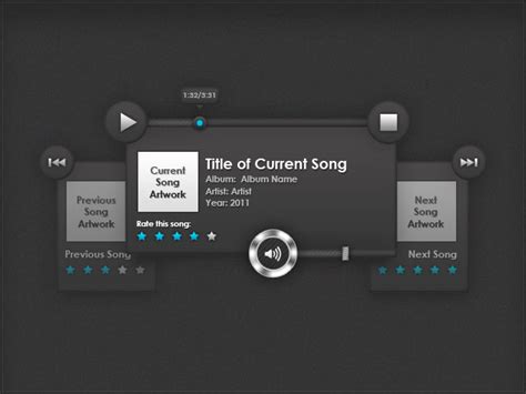 Dark Music Player GUI By DarkNurbs On DeviantArt