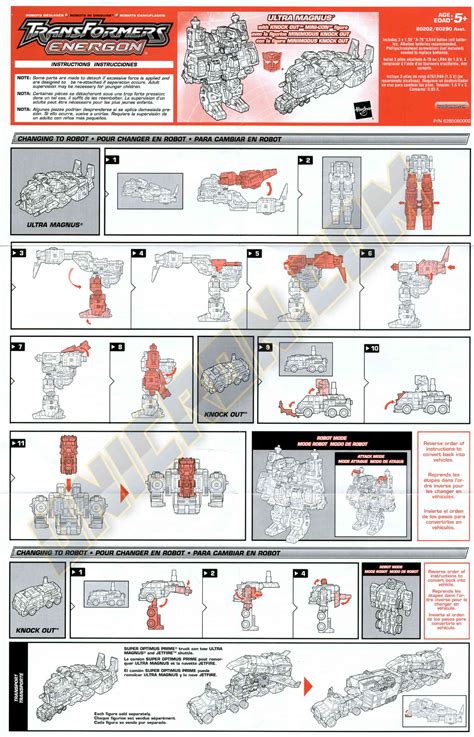 Transformers Energon Ultra Magnus Transformers Instructions Database
