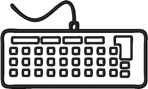 Keyboard Design 7 Sizes Machine Embroidery Design Keyboard Shapes Design Instant