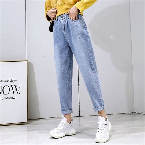 Coline Mid Rise Cropped Loose Fit Tapered Jeans Yesstyle