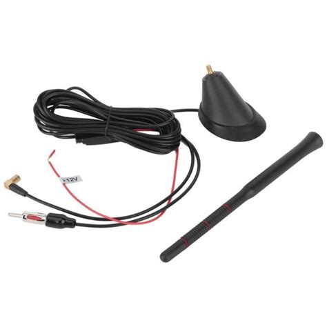 HURRISE Antenne DAB FM de voiture Antenne DAB FM Amplifiée Active de Voiture Antenne Radio de
