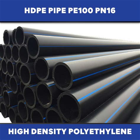 High Density Polyethylene Hdpe Pipe 40mm Od X 5m L Pn16 Pe100 ~2