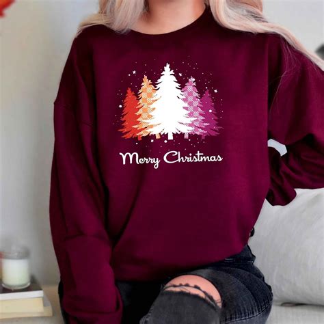 Lesbian Christmas Sweater Subtle Lesbian Pride Merry Christmas Holiday Sweater Lesbian Flag