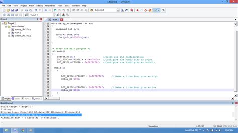 lpc1768 keil project for hex file tutorials
