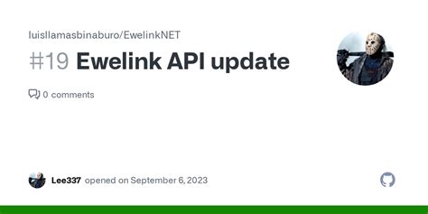 Ewelink API Update Issue 19 Luisllamasbinaburo EwelinkNET GitHub