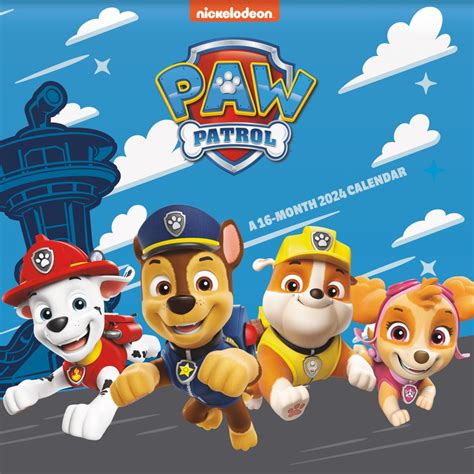 Trends International 2024 Nickelodeon Paw Patrol Wall Calendar 12 X