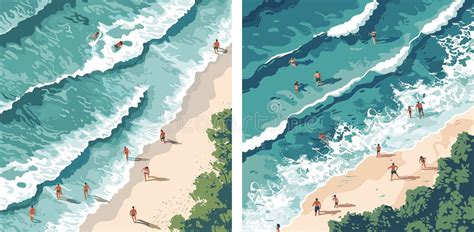 Seashore Scenes Stock Illustrations 560 Seashore Scenes Stock