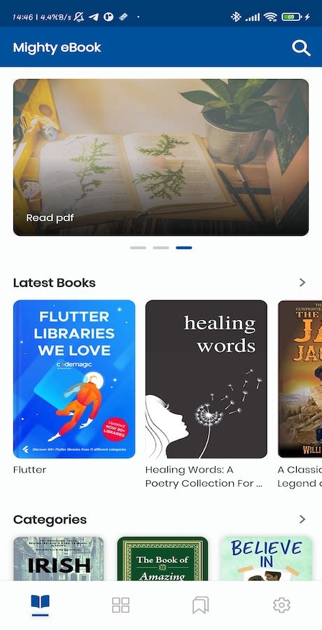 Mighty Ebook Flutter Book Reader App With Php Backend By Meetmighty