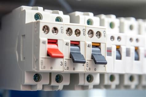 Premium Ai Image Extremely Closeup Of The Circuit Breaker Tripping On A Surge Protector During