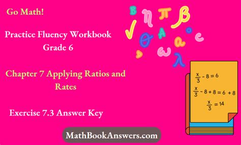 Go Math Grade 6 Exercise 73 Applying Ratios And Rates Solutions