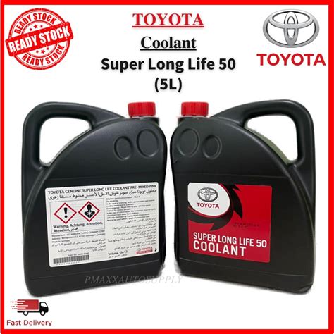 Original Toyota Super Long Life Radiator Coolant Litres Red Fluid Toyota