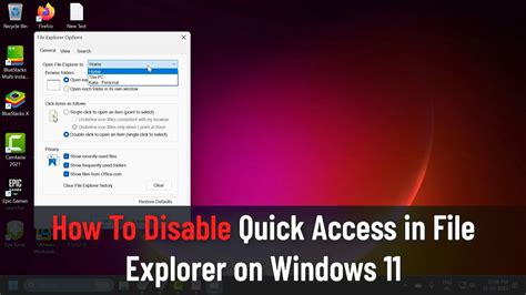 How To Disable Quick Access in File Explorer on Windows 11 (Tutorial) - YouTube