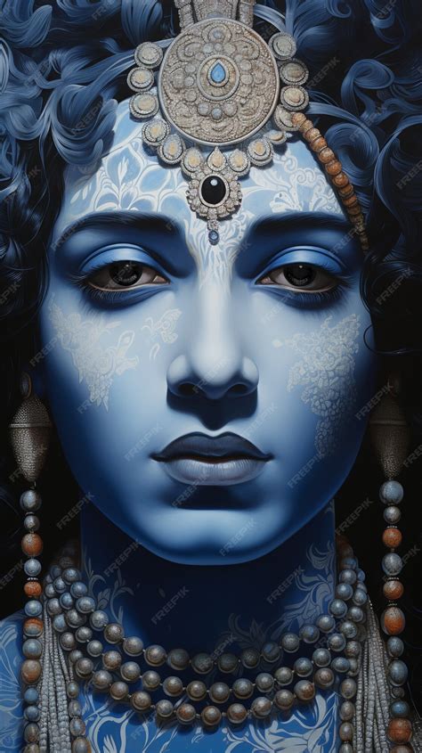 Free Photo Three Dimensional Representation Of Krishna Hindu Deity