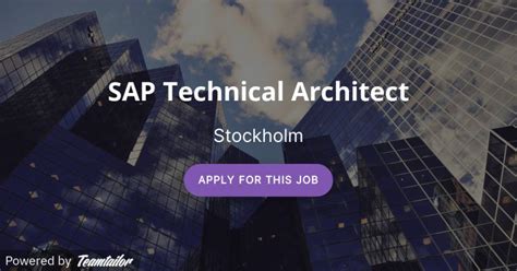 Hr Scandinavian Tech On Linkedin Sap Technical Architect
