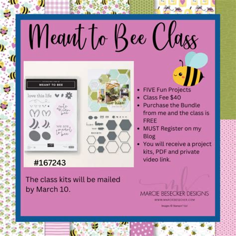 Meant To Bee Class Kits And Pdfvideo Only Marcie Besecker Designs