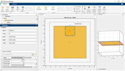 Design Analyze And Optimize H Notch Patch Using Design Variables