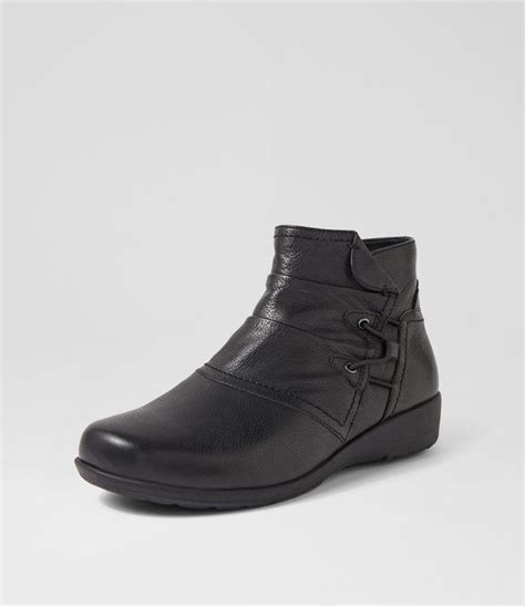 Parisa Black Leather Ankle Boots Shop Online At Williams