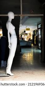 Naked Mannequin Stands Dark Street Konak Stock Photo 2121969368
