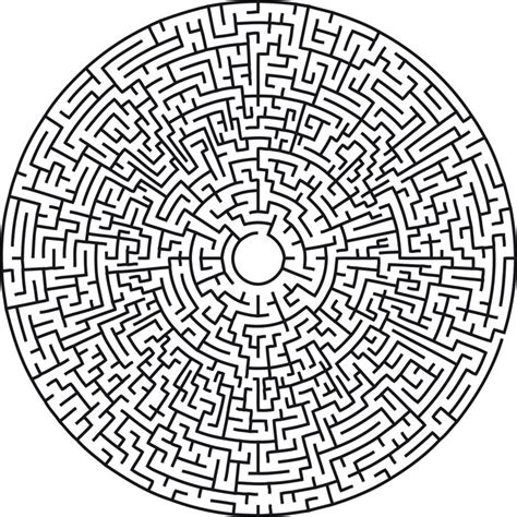 Cuadro En Lienzo Laberinto Circular Muy Difícil • Pixers® Vivimos