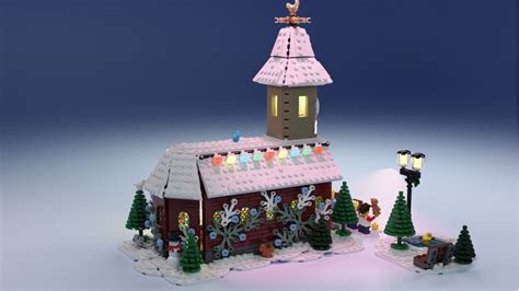 Lego Moc Winter Village Chapel By Steinedieb Rebrickable Build With