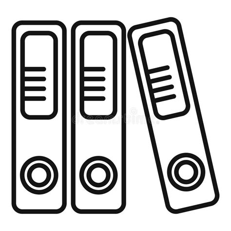 Folder Stack Icon Outline Vector Balance Folder Stock Image Image Of