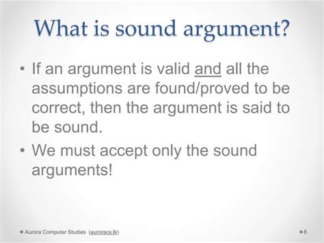 Validity Of Argument PPTX Science