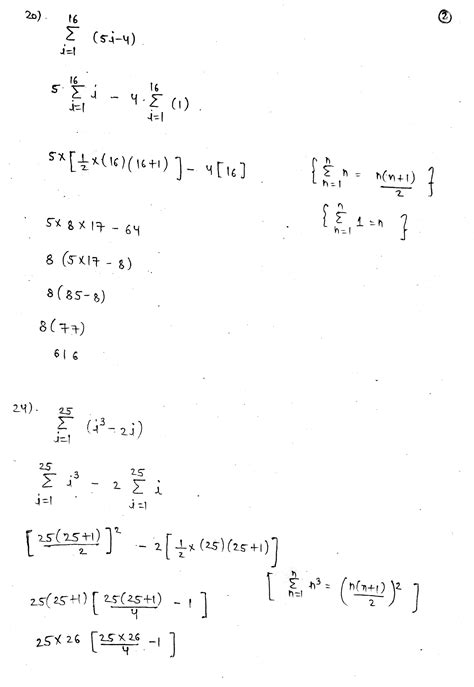 Solved 12 16 Use Sigma Notation To Write The Sum 20and 24 Show Work