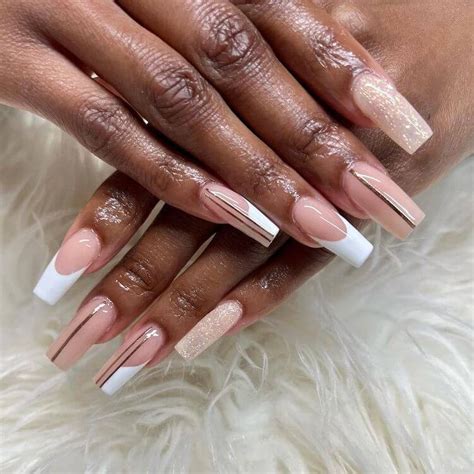 30 Ultimate Chic French Tip Square Nail Designs