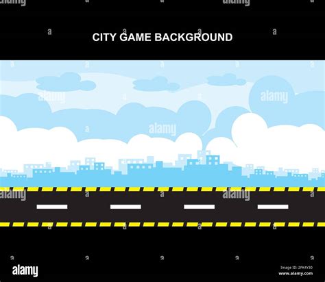 City Game Background 2d Game Application Vector Illustration For Your Application Stock Vector