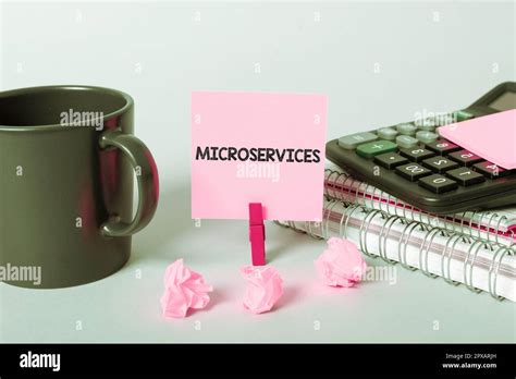 Hand Writing Sign Microservices Business Concept Software Development Technique Building Single